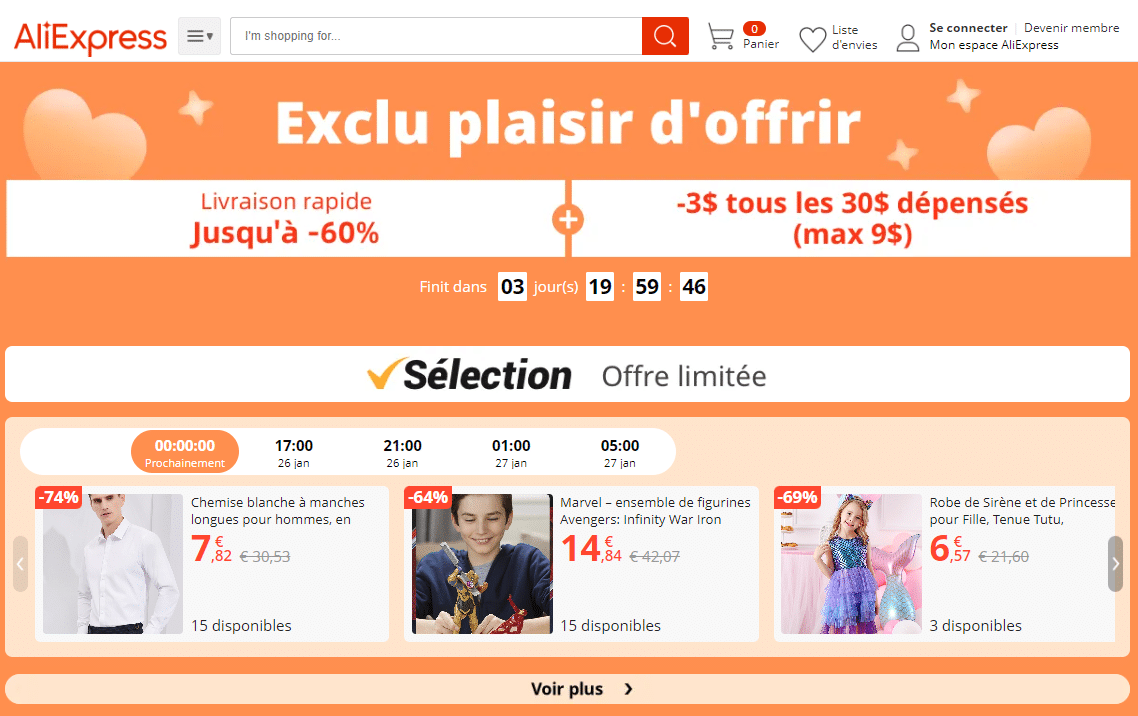 Découvrez les Exclus Plaisir d'Offrir avec AliExpress