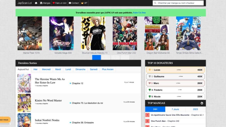 Japscan : voici l'URL pour accéder au site