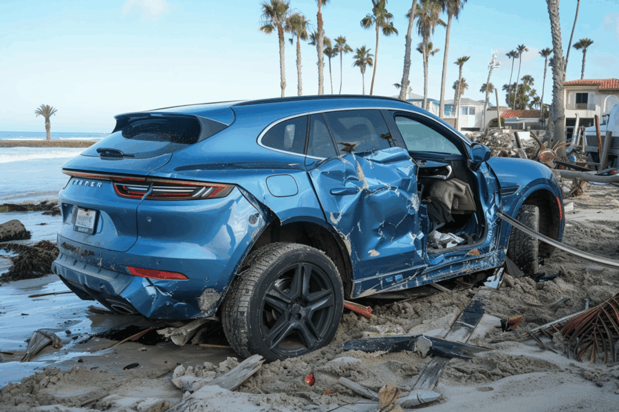 Un coup de portière à 910 dollars transforme un Fisker Ocean en épave