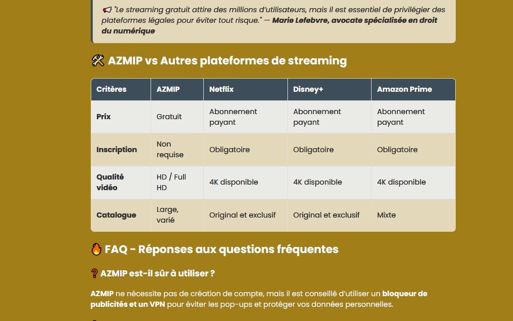 Azmip : l'adresse du site de streaming gratuit trouvé