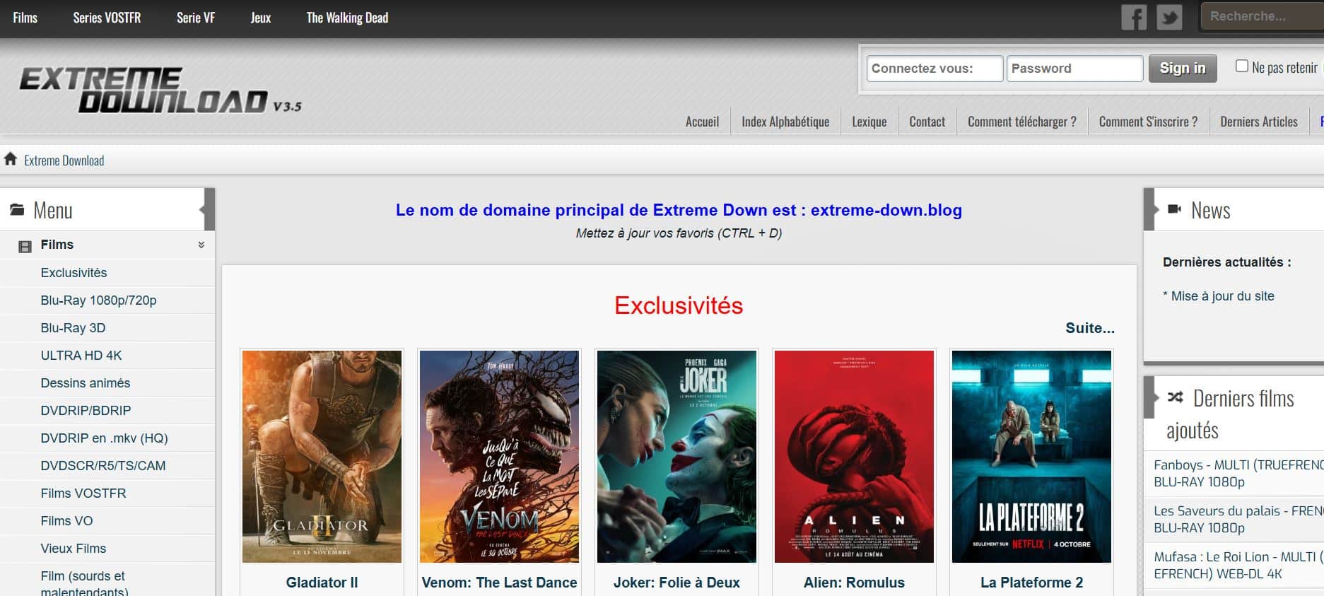 Extreme Download : retrouvez ici l'URL pour accéder au site